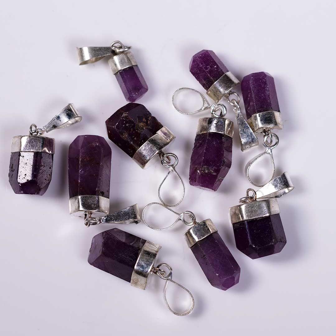 Ruby Pendant with Sterling Silver Fitting - Majestic Crystal Wholesale