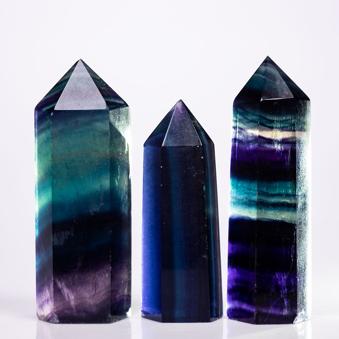 Fluorite Point 44mm to 68mm - Majestic Crystal Wholesale